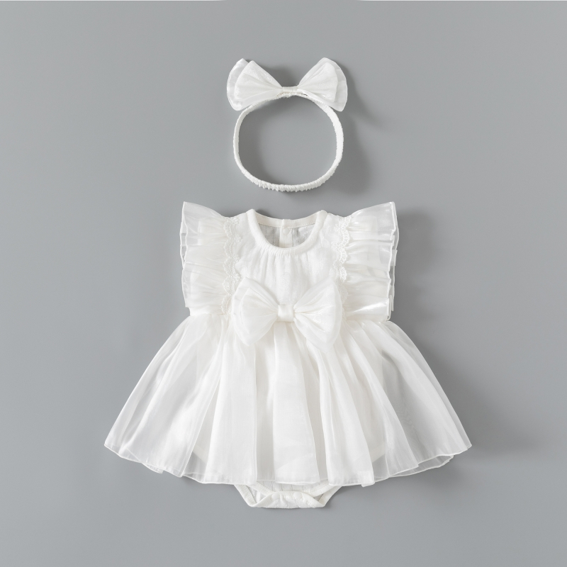 Ruffles Newborn Baby Girls Dress Big Bow Sleeveless Summer Girl ...