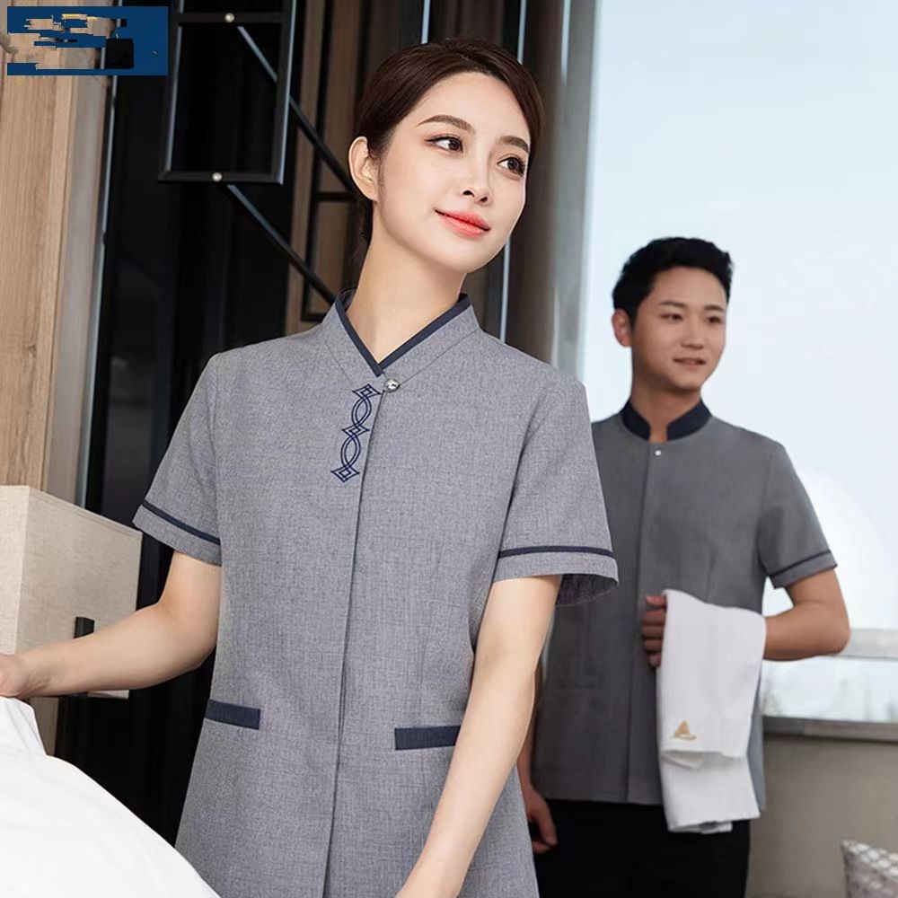 Short-Sleeved Work Clothes Housekeeping Community Property Cleaning ...