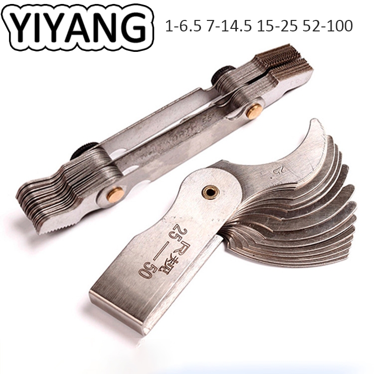 Radius Gauge R1-R100 Fillet Gauge Feeler Metric Engine Cylinder Head ...