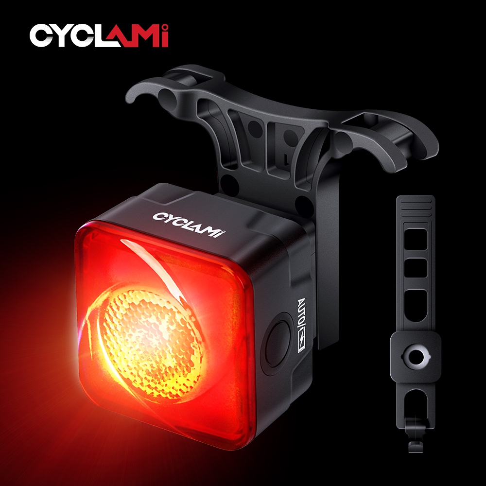 CYCLAMI Bike Smart Braking Taillight 80 Lumens Intelligent Sensing Gravity Brake Sensor Road ...