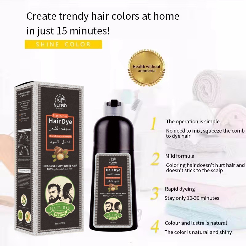 Shampoo | Natural Darkening Color Shampoo Hair Dye for Hair & Scalp ...