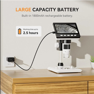 4.3 Inch Digital Microscope 1080P 50-1000X Coin Microscopio 2000mAh ...