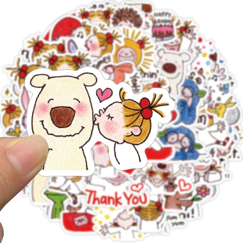 [Large Sticker]60PCS COCO Sauce Girl Creative Cute Stickers DIY ...