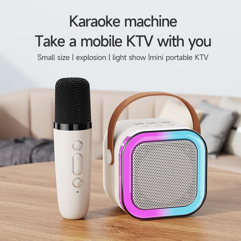 2024 New K12 Bluetooth 5.3 Speaker Dual Microphone Original RGB Mini Smart Portable Mini Outdoor ...