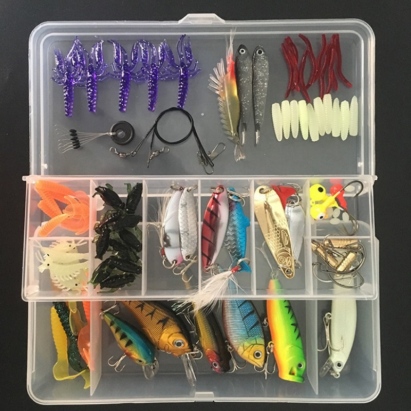 100 Pieces Lure Bait Set Metal vib Hard Bait Minnow Sequins Simulation ...