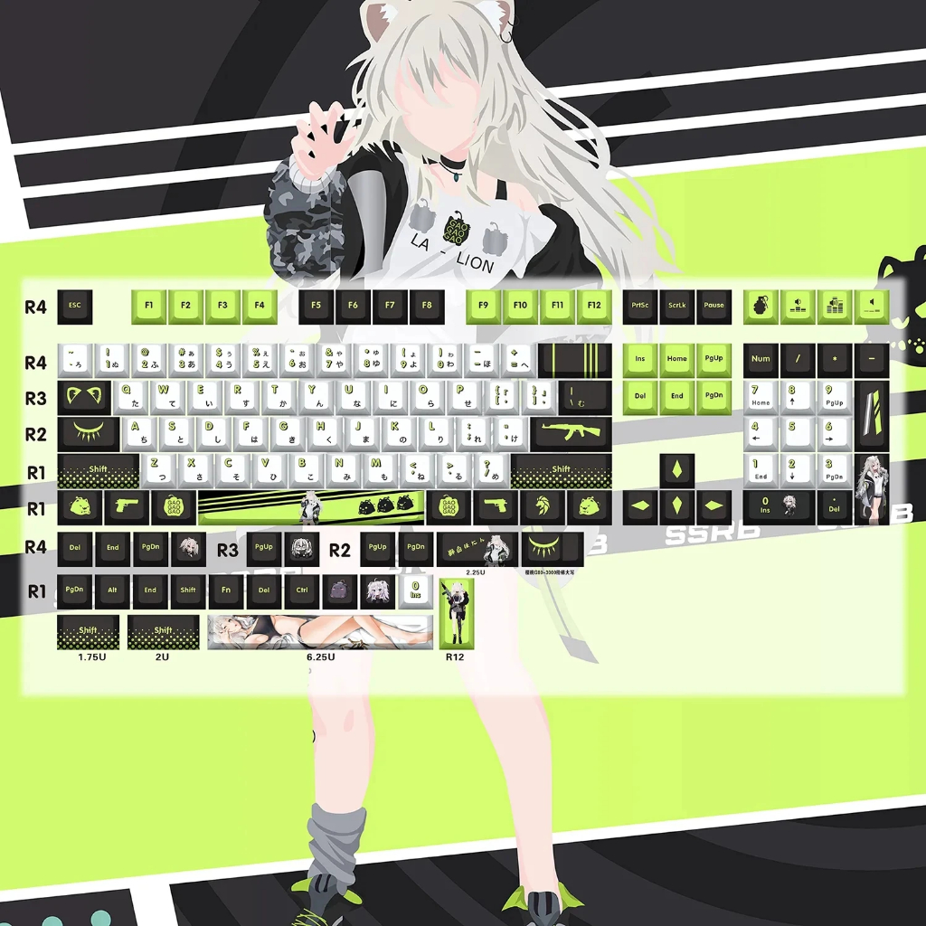 Shishiro Botan Key Cap Hololive Vtuber Key Cover PBT DYE Sublimation ...