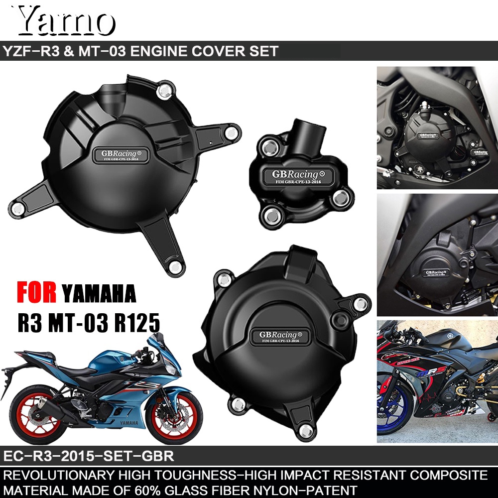 For YAMAHA R3 R25 MT03 R125 Motorcycles Engine cover Protection case ...