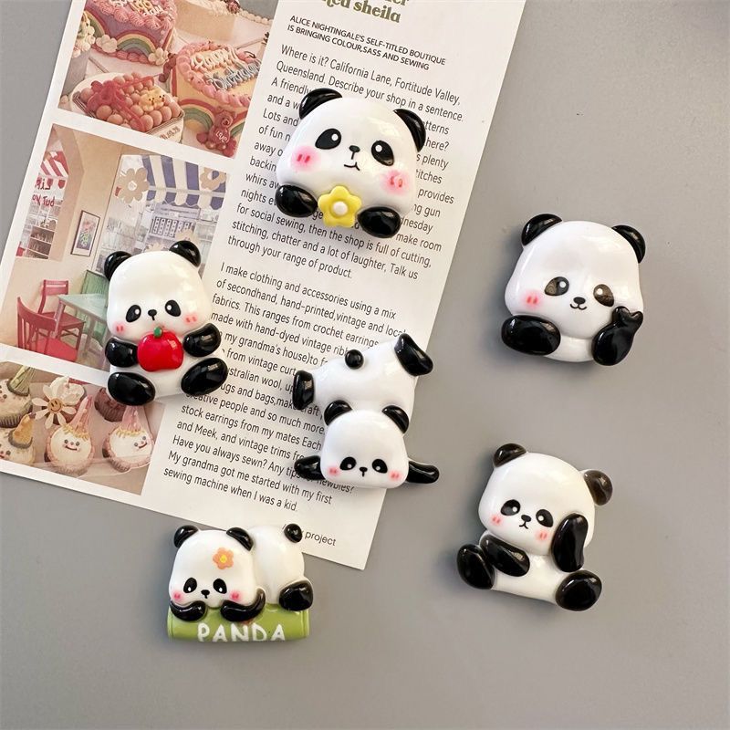 Cute Panda Magnetic Fridge Magnets Cartoon Refrigerator Magnets Tips ...