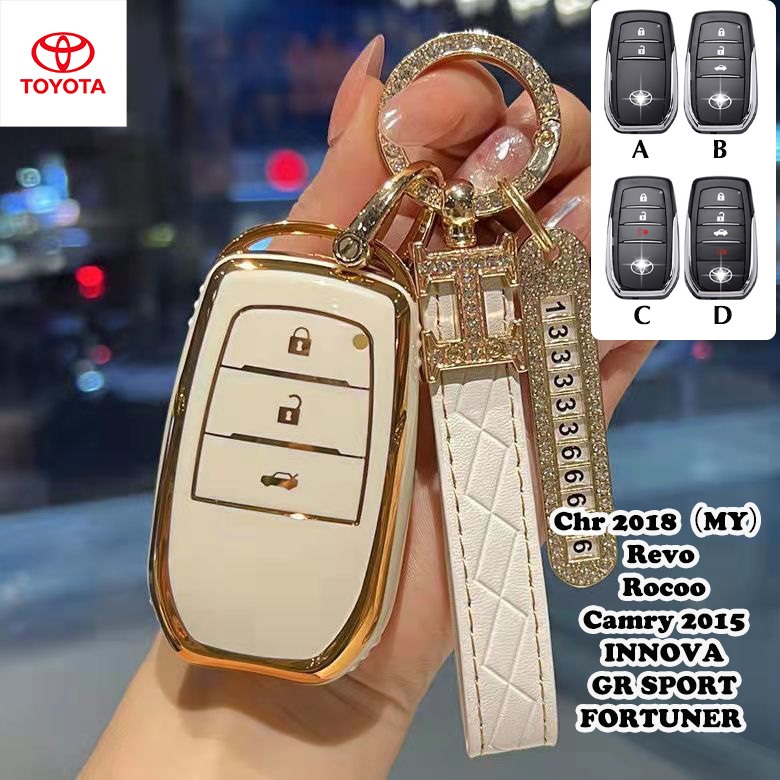 Toyota key case for Toyota CHR/Revo/Rocoo/FORTUNER/INNOVA/GR SPORT ...