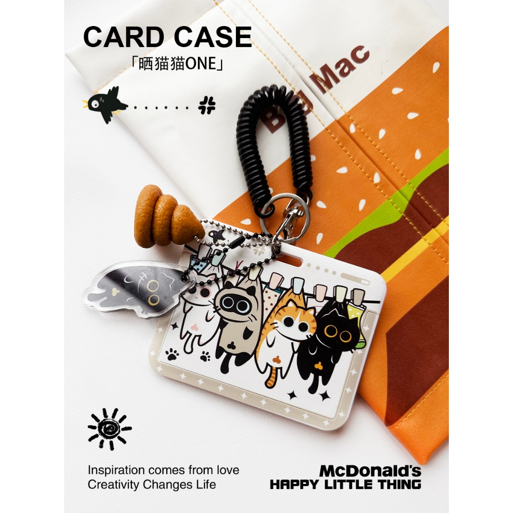 Cute Cat Card holder Set for Student Couples Meal Card Campus Card Bus ...