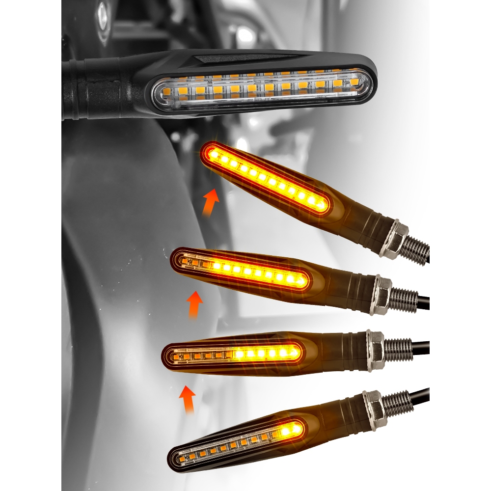 Motorcycle Led Turn Signals Directional Indicators Flashing Rear Tail ...