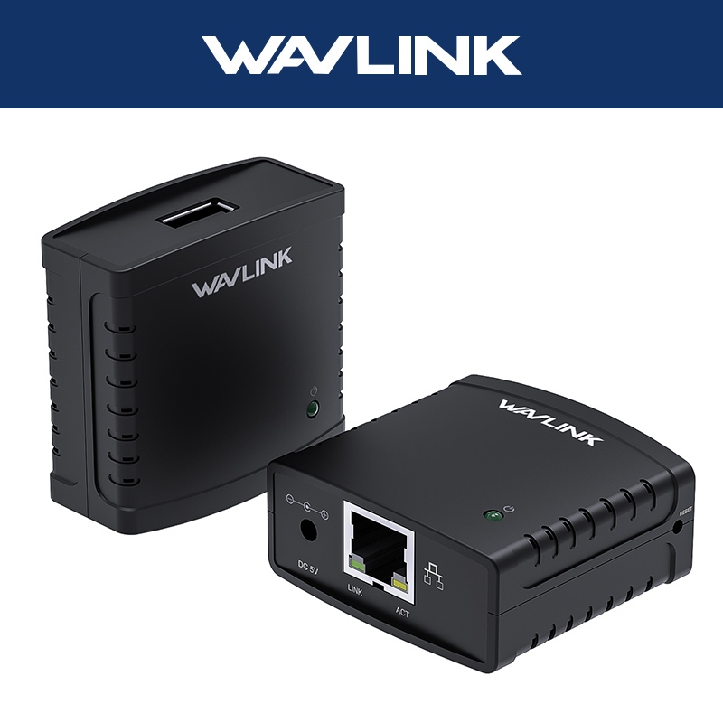 WAVLINK USB2.0 Wireless Print Server Wifi With LAN Print Share Server ...