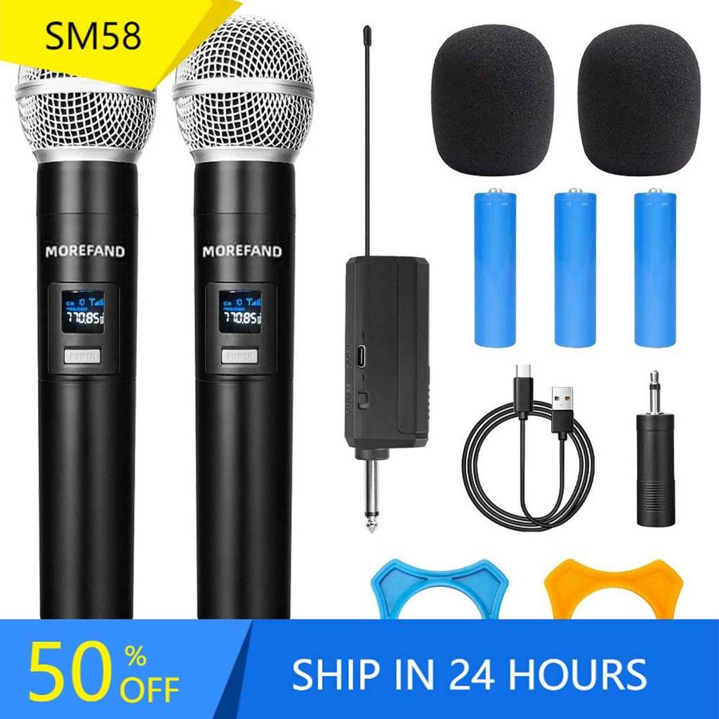 MOREFAND System Universal Handheld UHF Wireless Microphone Singing ...