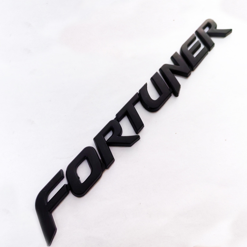 1 x ABS Black FORTUNER Letter Car Auto Trunk Decorative Emblem Badge ...