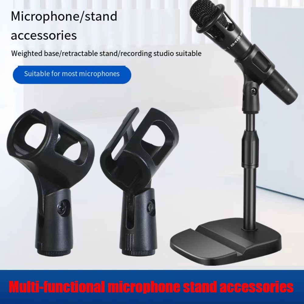 Microphone Clip Rubber Flexible Mic Holder Handheld Wireless Mic Holder ...