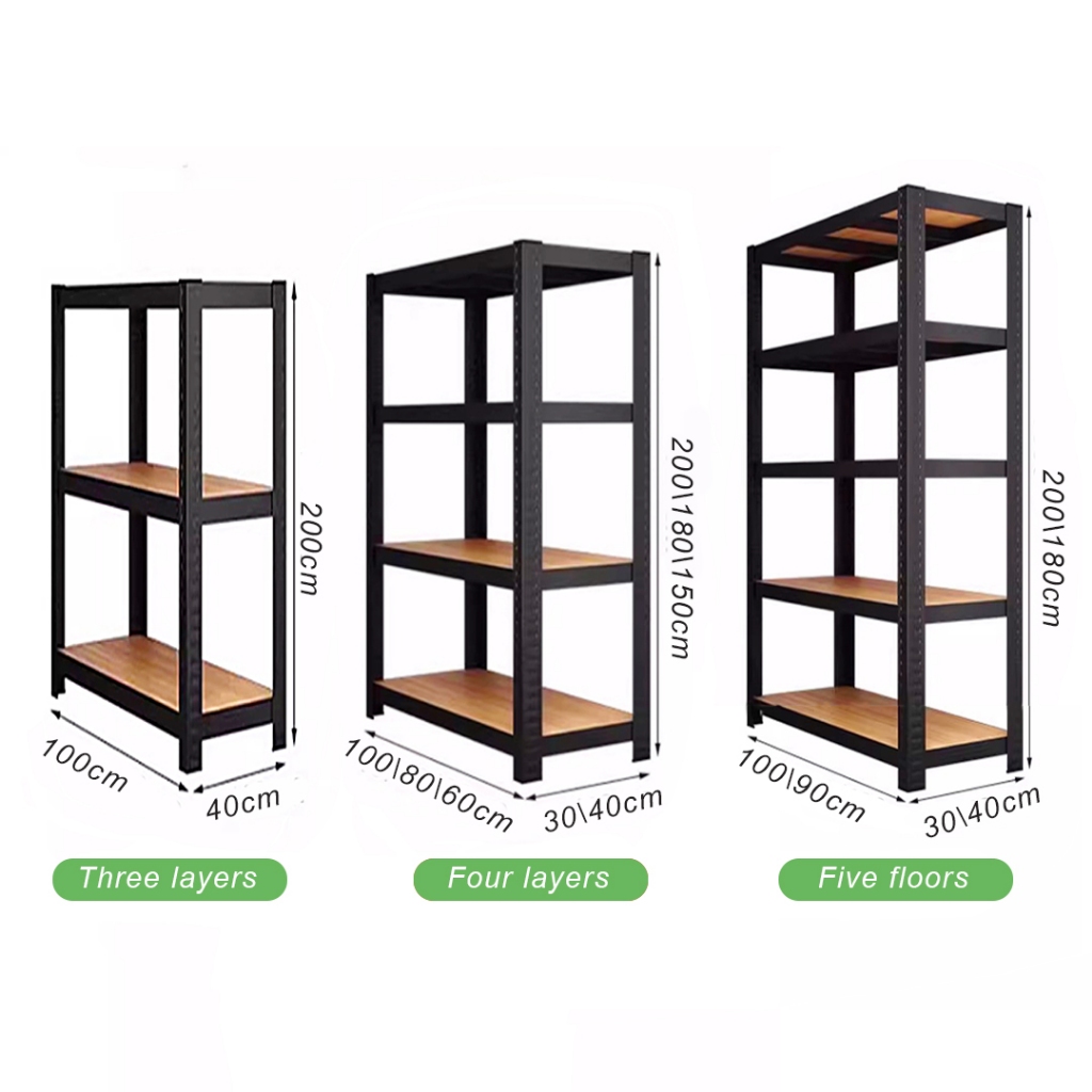 3-5Tier Metal Boltless Rack Home kitchen Store Storage Rack Warehouse ...