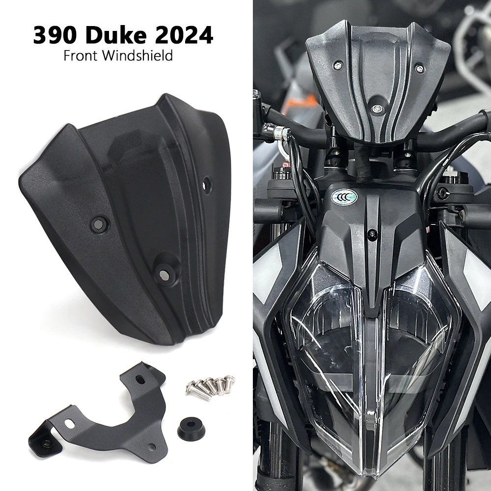 New Motorcycle Windshield Windscreen Front Wind Deflector Guard Black ...