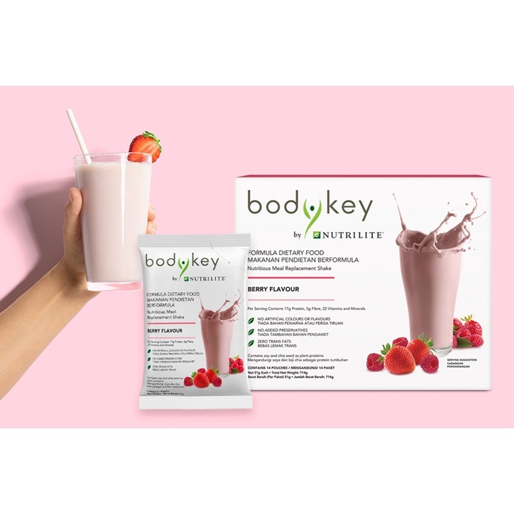 🔥READY STOCK🔥BodyKey By Nutrilite Meal Replacement Shake (Berry)Low ...