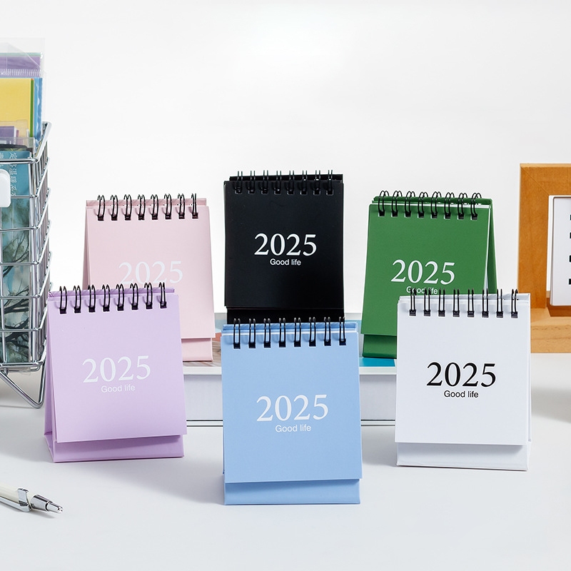 2025 Good Life Desk Calendar Morandi Calendar with Stickers Kawaii Coil ...