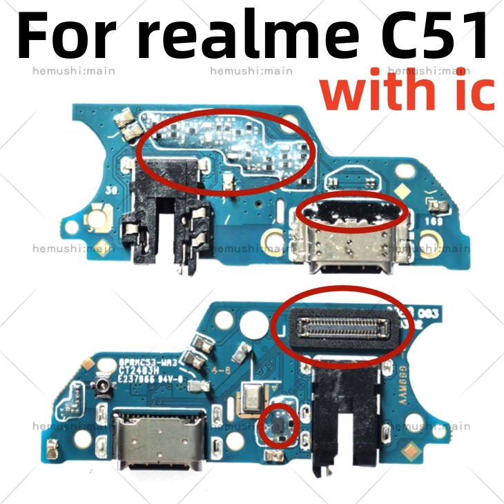 USB Charging charger port board for realme C51 Mainboard Flex USB Port ...