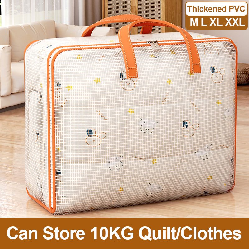 Beg Toto PVC Waterproof Transparent Storage Bag Comforter Blanket ...