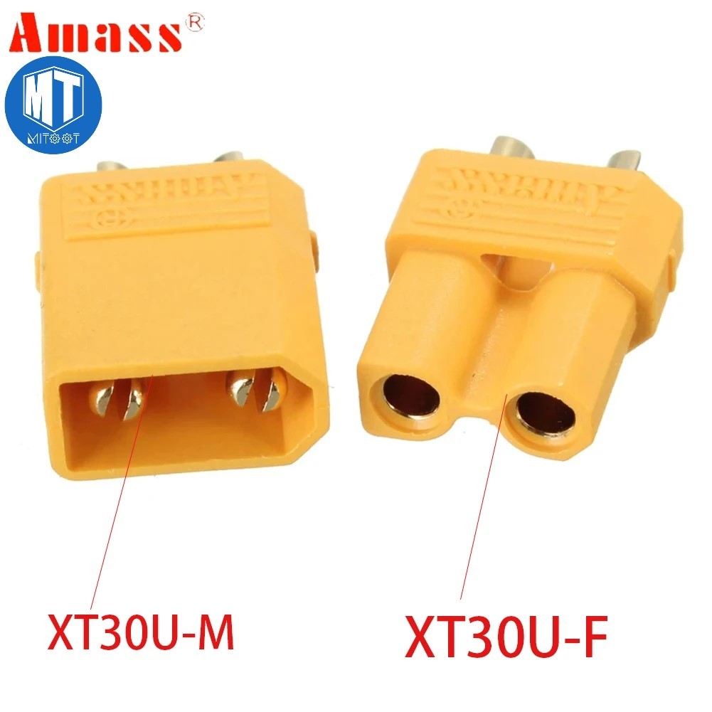 10pcs Amass XT30U Male Female Bullet Connector Plug the Upgrade XT30 For RC FPV Lipo Battery RC ...