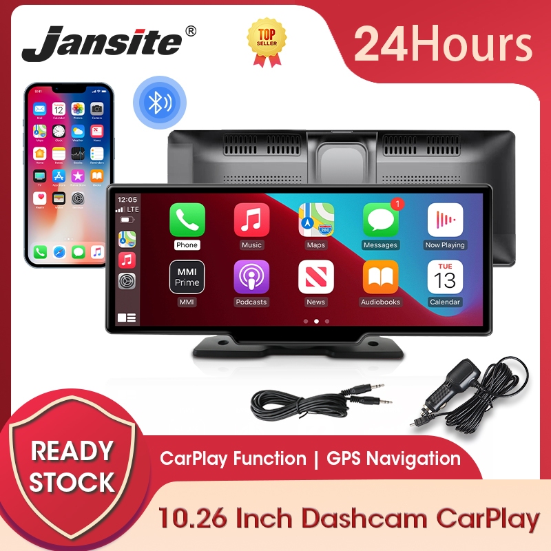Jansite 10.26 inch DVR Driving Recorder 4K Android CarPlay Touchscreen ...