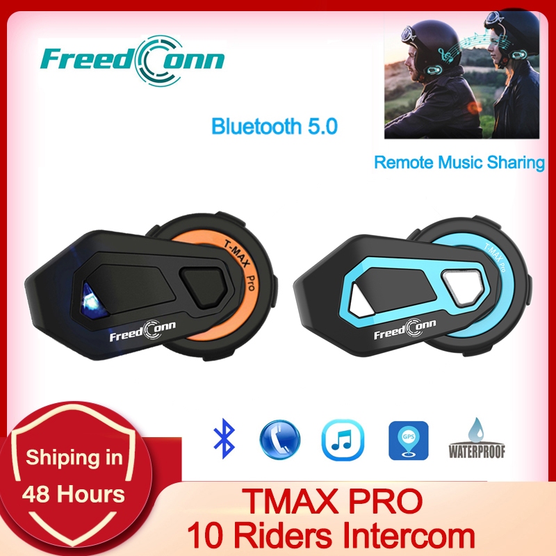FreedConn Motorcycle Helmet Intercom Stereo Bluetooth Headset 1000m 6 ...