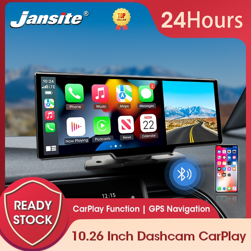 Jansite 10.26 Inch Portable Car Video Recorder UHD 4K Voice Control GPS ...