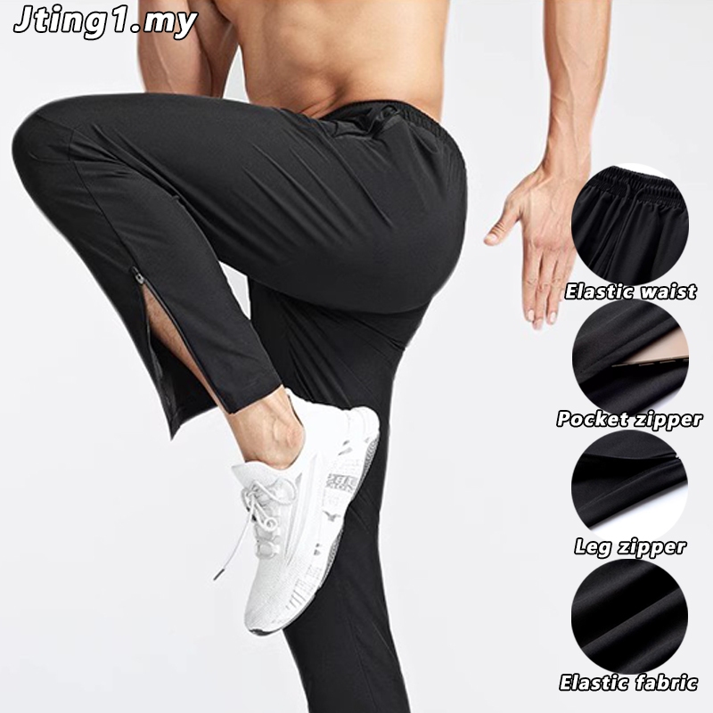 Ready Stock Elastic Seluar Track Lelaki Black Tracksuit Man Sport Long ...