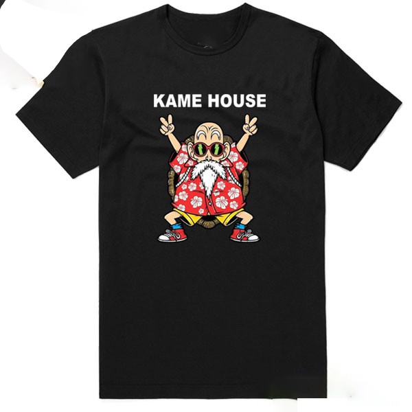 Dragonball Master Roshi Kame House T-Shirt Cotton T-Shirt Baju Anime ...
