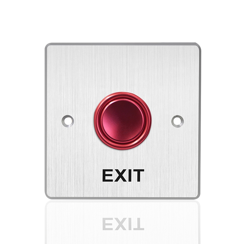 Aluminium Alloy Exit Button Push Exit Button NO/NC/COM Output Panel for Hollow Door DC12-24v ...