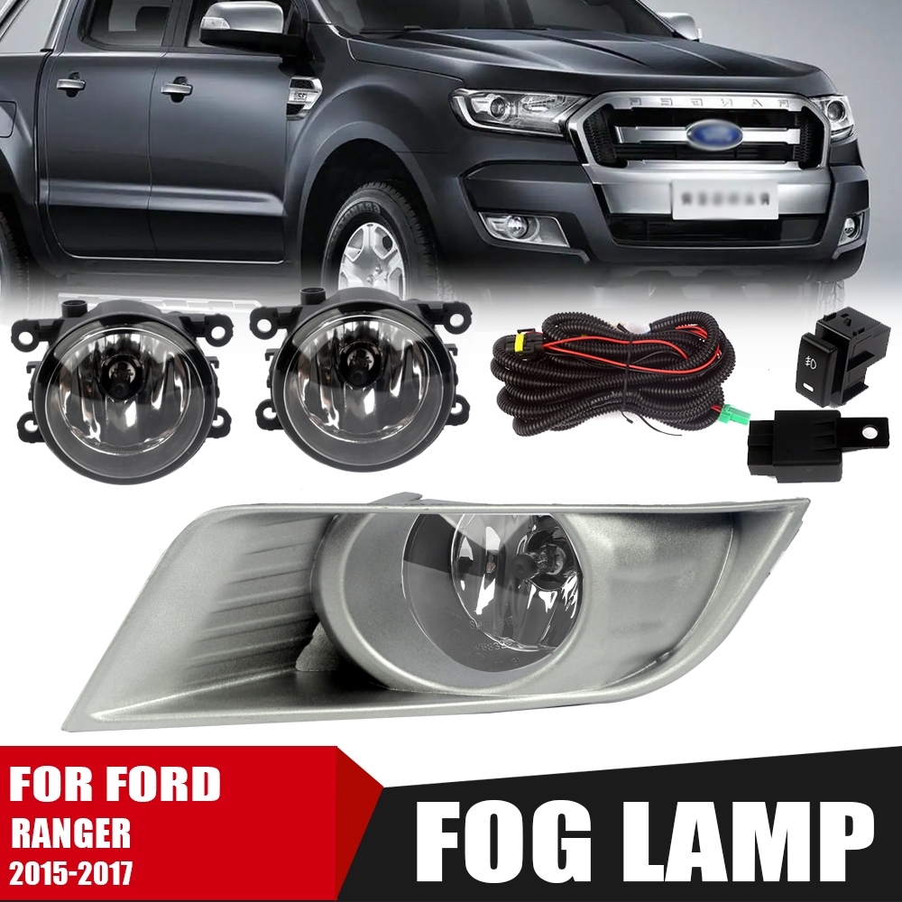 Front Bumper Fog Lamp UpgradeKit FOR Ford Ranger 2015 2016 2017 Version Additional Foglight Set ...