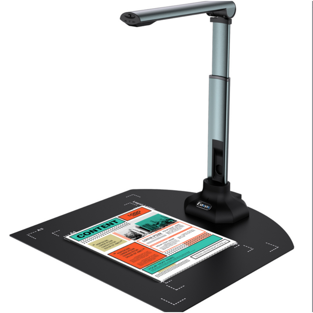 12MP USB Document Camera for Teachers Laptop, A3 A4 Size, Portable Book ...