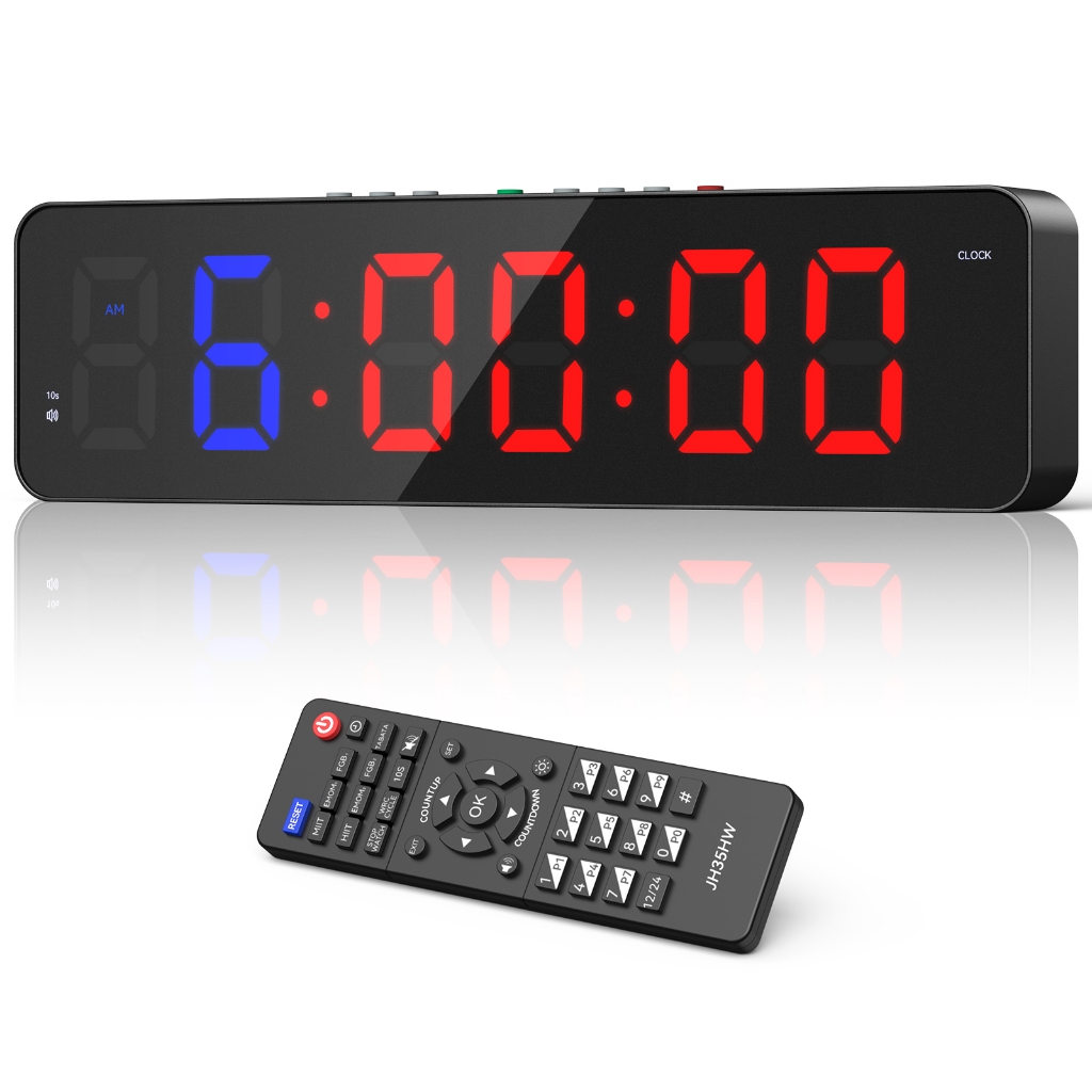 2 inch LED Gym Timer Rechargeable/AC 2" Interval Workout Outdoor Home ...