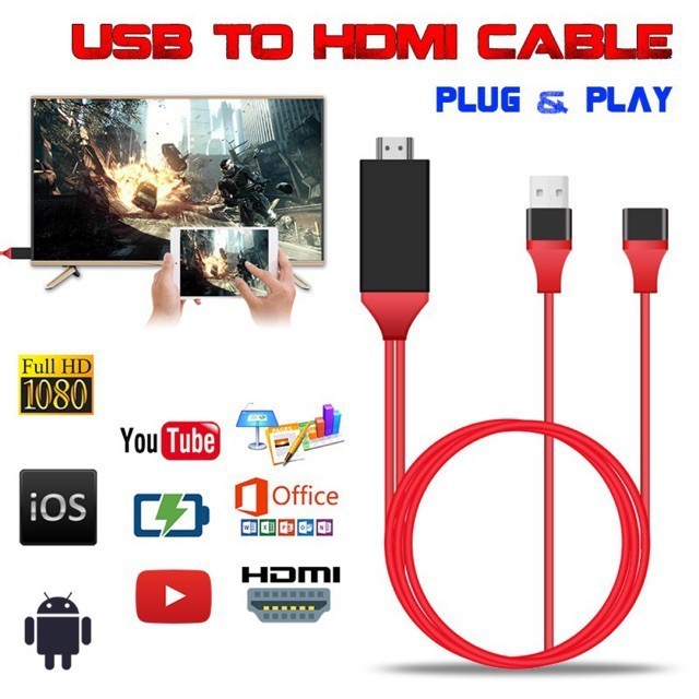 NEW 3IN1 Universal Mirascreen HDMI USB Type C 2K 60Hz High-definition ...