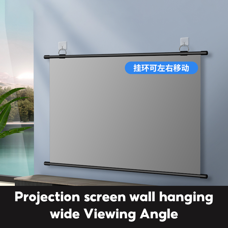 4K HD Anti-light Projection screen wall-mounted Wide viewing angle ...