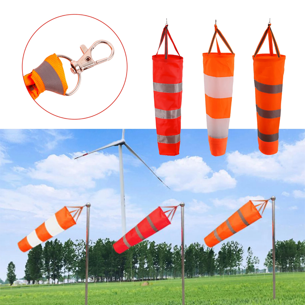 1Pc 60/80/100cm Windsock reflexivo para exterior Scratchproof Windproof ...