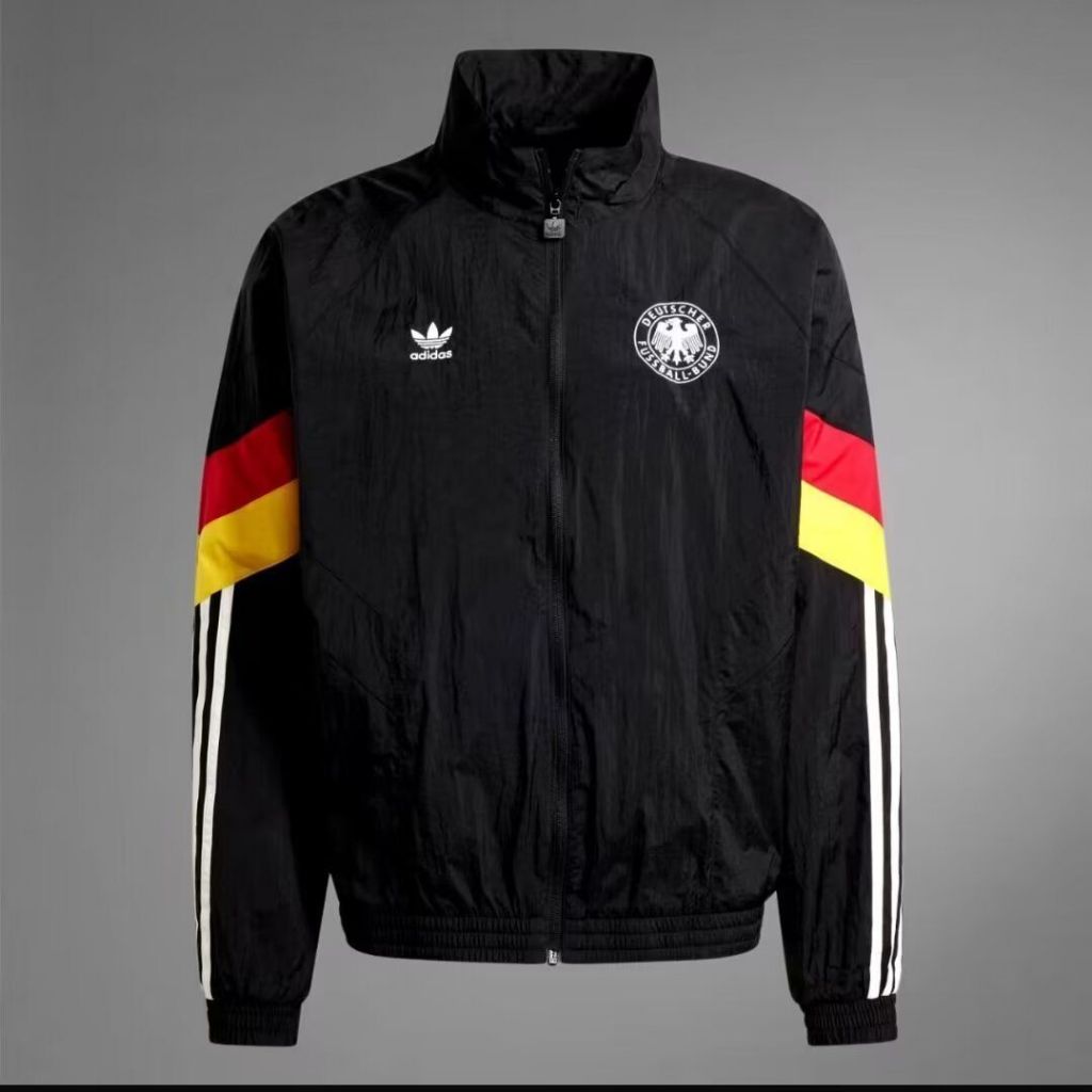 24-25 Germany Black rubber stencilling brush Men's Windbreaker Football ...