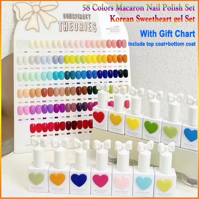 【Local delivery】12/40/58 Colors New Arrival Macaron Nail Polish Gel ...
