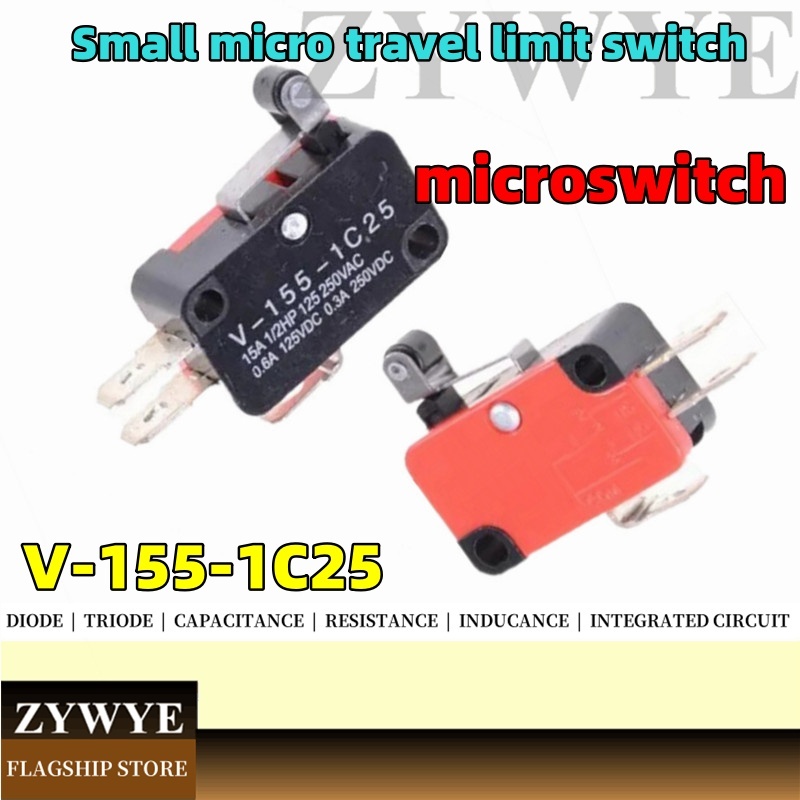 V-155-1c25 Stroke Limit Micro-Drop Touch Switch Button Limit Switch Short Handle with Wheel with ...