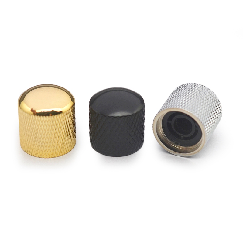 2Pcs Metal Knurled Barrel Dome Volume Tone Control Knobs for Electric ...