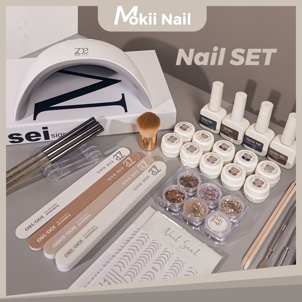 [MOKII] Nail Gel Set Manicure Tool Set Fast Lasting 40 Color Gel ...