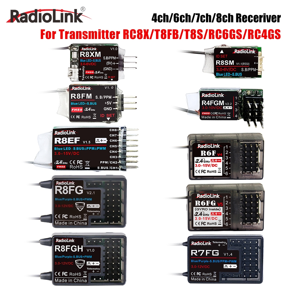 RadioLink RC Receiver R8FGH R8FG R8EF R8FM R8SM R8XM R7FG R6FG R6F ...