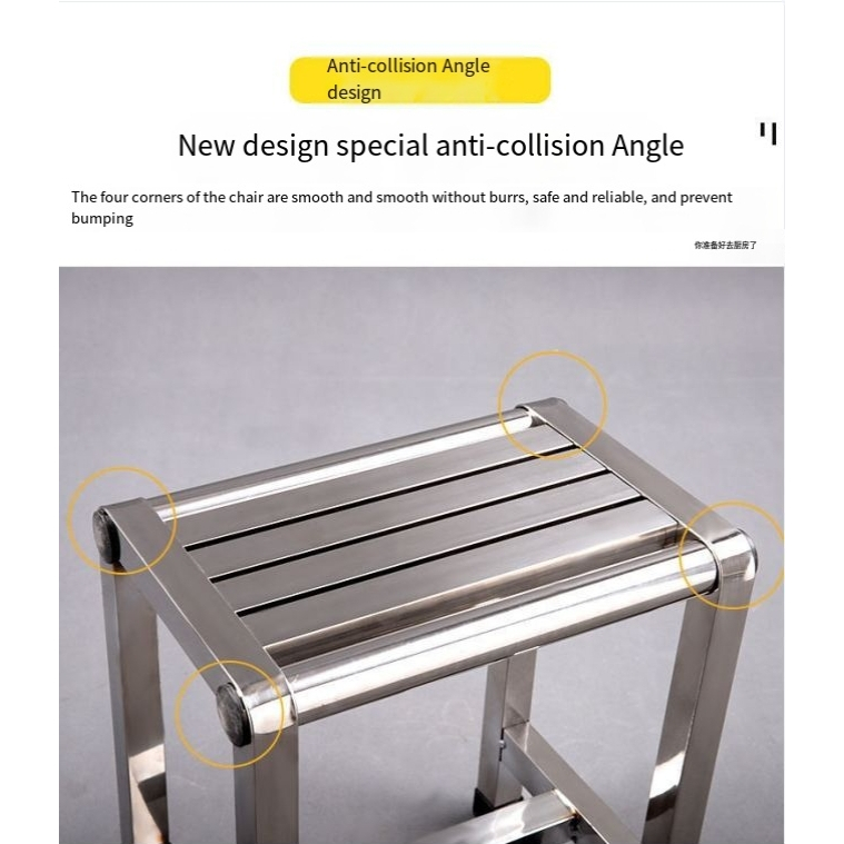 Stainless Steel Stool Bathroom Waterproof Stool Thickened Bench ...