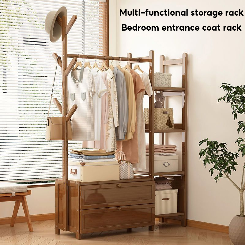 Coat Coat Good Hanger Bamboo Hanger Hat Shoe Rack Multi-Functional ...