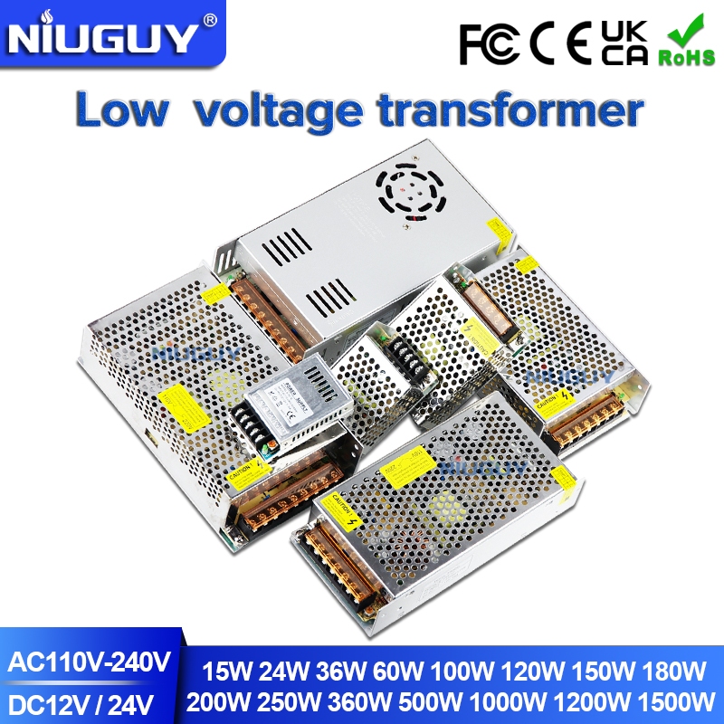 【COD】DC24V/12V LED Power SupplyLighting Transformer AC110V-240V 15W/60W/100W/150W/200W/250W Led ...