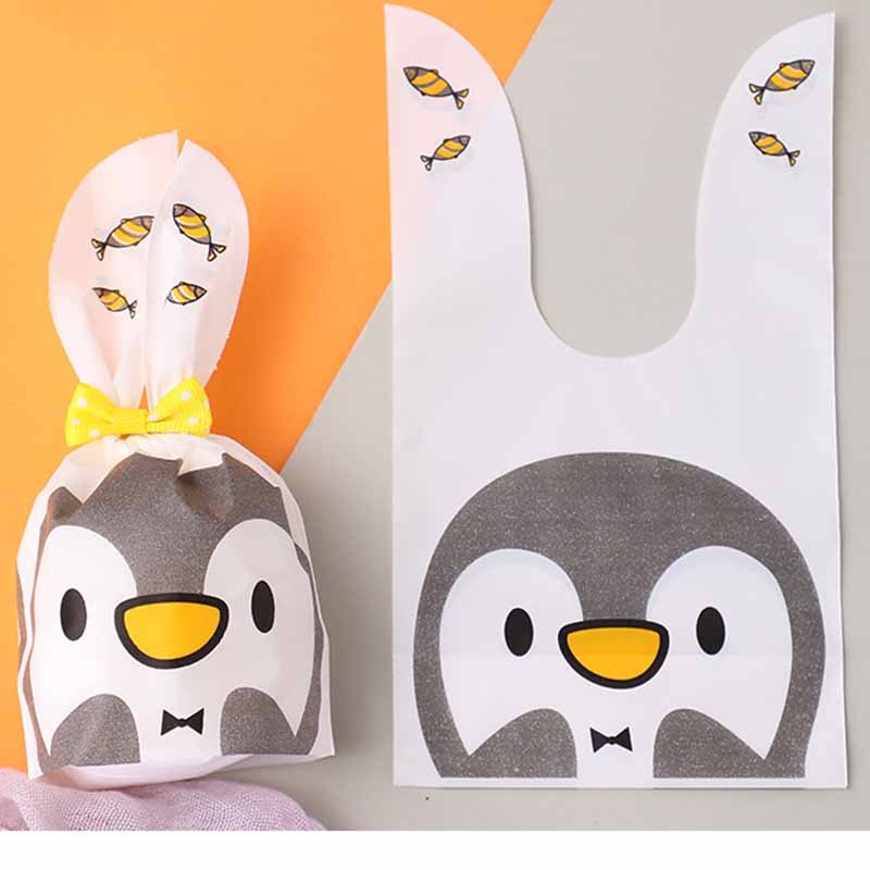 Penguin Pattern Kids Loot Bags Birthday Party Goodies Bags - Bunny Ear ...
