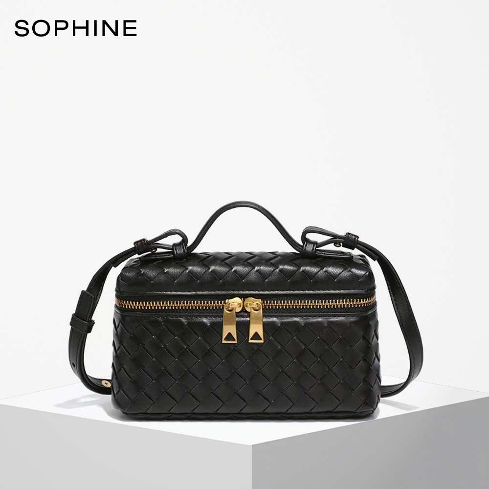 Fashion Designer Style Woven Sling Bag Mini Box Handbag For Women ...