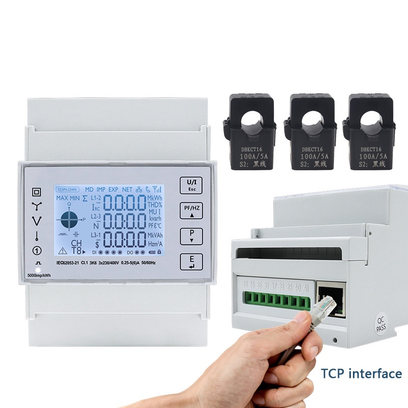 TAC4371CT AC Power Supply Three Phase Din Rail Installation Mutil-function Energy Consumption ...